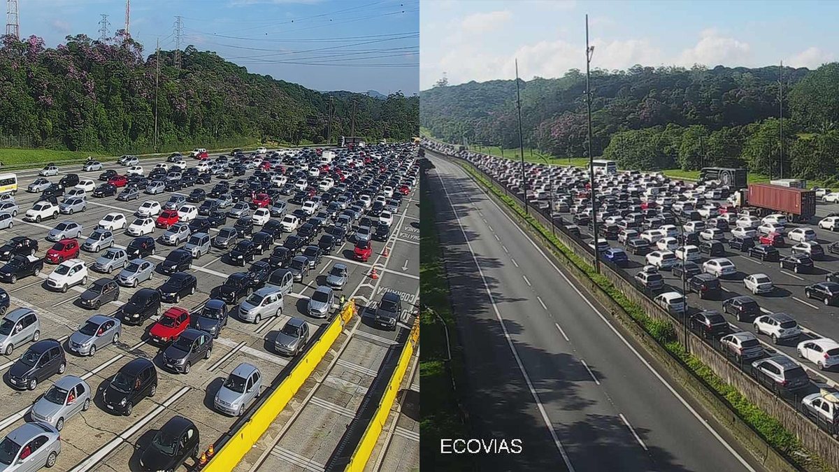 Anchieta Imigrantes Registram 30 Km De Congestionamento Neste Sábado De