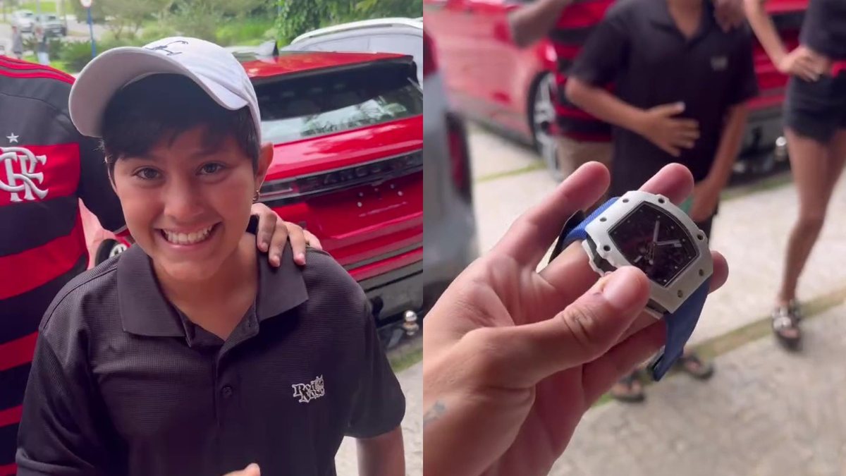 MC Ryan SP dá 10 mil reais para fã de Bertioga, por devolução de relógio