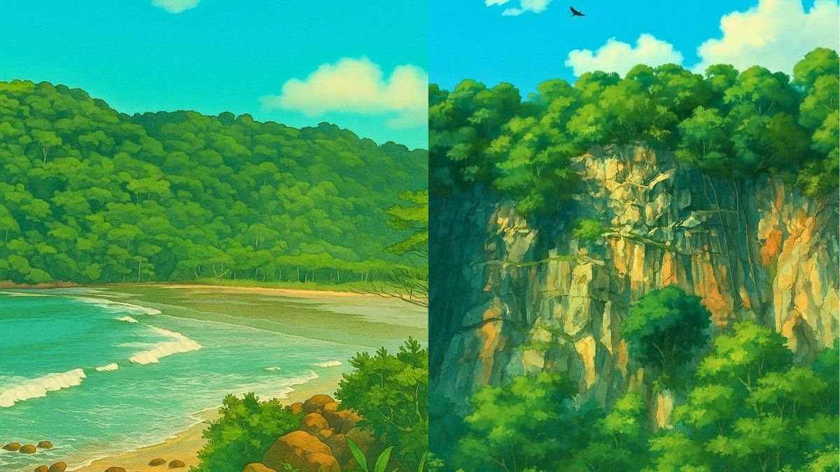 IA imagina parque da Baixada Santista como cenário de anime e resultado ...