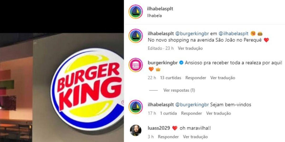 Ilhabela vai ganhar um Burger King para chamar de seu